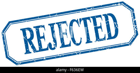 reject square blue grunge vintage isolated label Stock Photo - Alamy