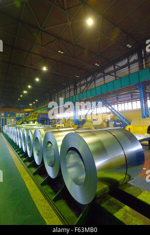 rolls of steel sheet inside of plant Stock Photo - Alamy