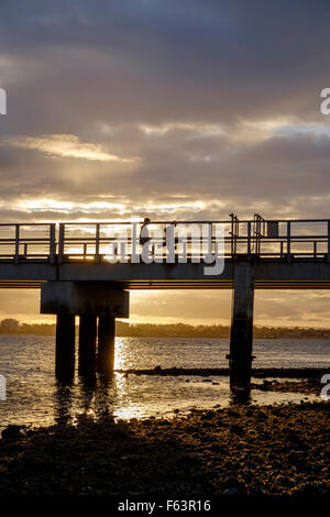 Woody Point Jetty at dusk Stock Photo - Alamy