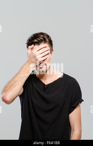 Young Black Man Doing Facepalm Gesture While Standing Isolated Over ...