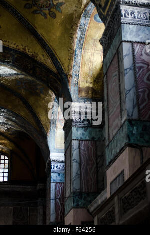 Historic religious mural depicts Christ among ancient architecture in a ...