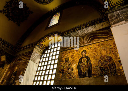 Historic religious mural depicts Christ among ancient architecture in a ...
