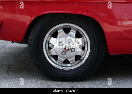 Siata 750 Turisa. Steering wheel Stock Photo - Alamy