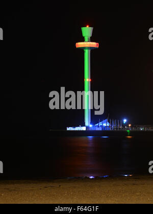 Jurassic Skyline tower lights up poppy red for the evening of ...