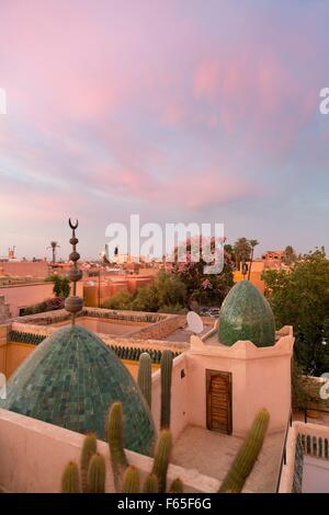 Sunset over the roofs of Marrakesh, Morocco Stock Photo - Alamy