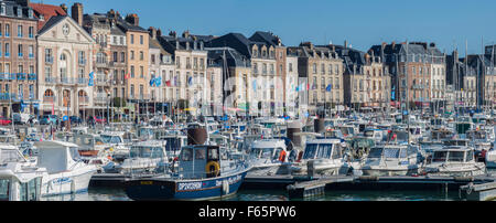 Port of Dieppe, Normandy, France. Panorama with wide angle Stock Photo - Alamy