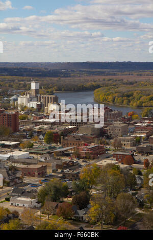 Overview of Red Wing, MN from Memorial Park atop Forin Bluff, Red Wing ...
