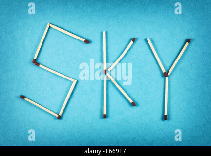 A, B, C letters made of matches isolated on white background Stock ...