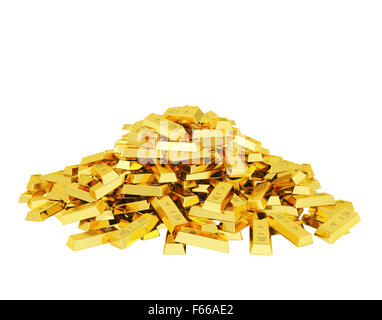 a 3d render of a stack of gold bars with a single silver bar Stock ...
