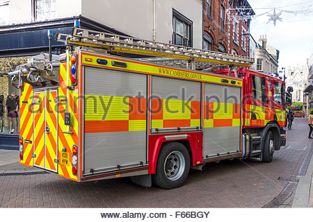 Fire engine in cambridge England UK Stock Photo - Alamy