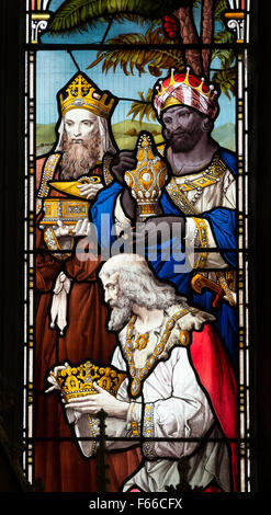 Three Wise Men stained glass, St. Peter and St. Paul Church, Uppingham ...