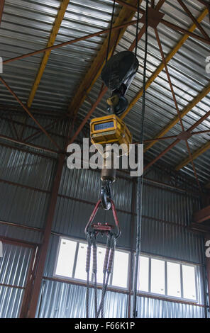 lifting hook in an industrial warehouse, France Stock Photo - Alamy