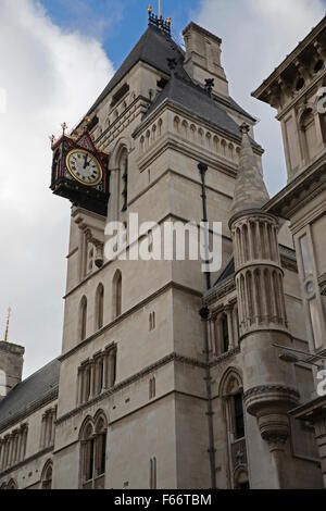 The clocktower of the Royal Courts of Justice building, located on the ...