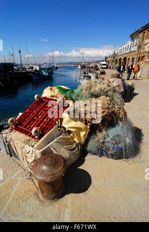 Muggia town center, old port and castle, Friuli Venezia Giulia, Italy ...