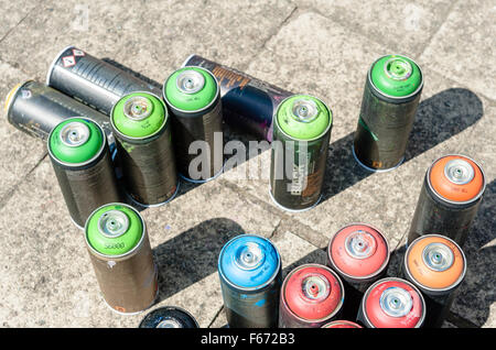 the spray cans Stock Photo - Alamy