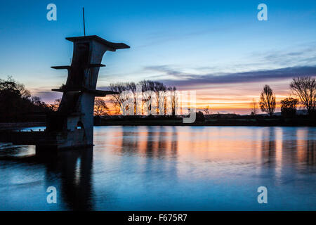 Old Diving Platform Coate Water Country Park , Swindon , England Stock ...