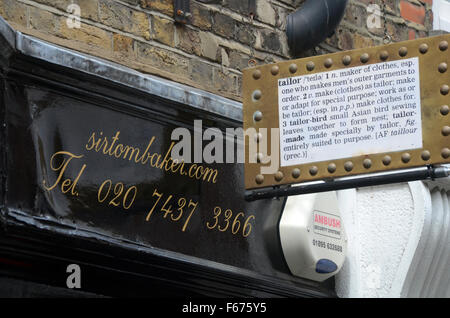 Sir Tom Baker Tailor, D'Arblay Street, Soho, West End, City of Stock ...