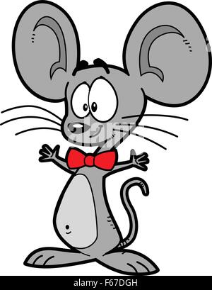 Cute Little Mouse with Big Ears Cartoon Character illustration Stock ...