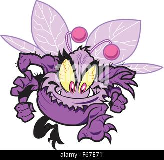 Bacteria Virus Evil Microbe Monster Cartoon Stock Vector Image & Art ...
