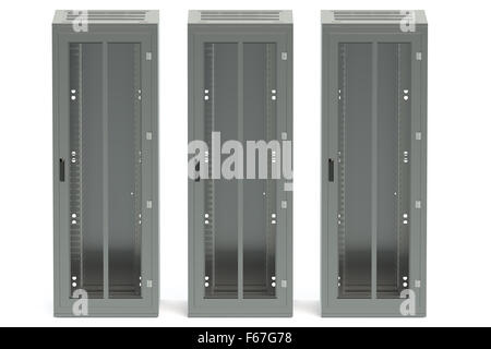 Server racks, isolated on white background Stock Photo - Alamy