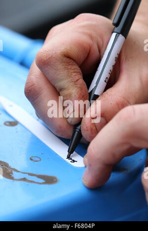 Writing natural on white label on white background Stock Photo - Alamy