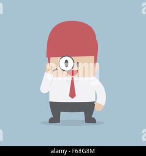 young man with magnifying glass character Stock Vector Image & Art - Alamy