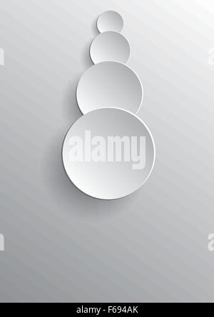Abstract 3d circles paper art vector graphic design background Stock ...
