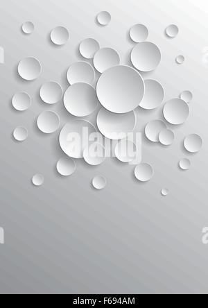 Abstract 3d circles paper art vector graphic design background Stock ...