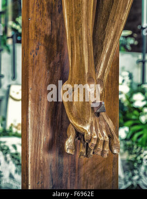 nailed feet of Crucifixion of Jesus Christ Stock Photo - Alamy