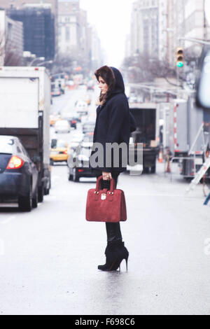 Olivia Palermo street style outfit before Ermanno Scervino fashion show ...