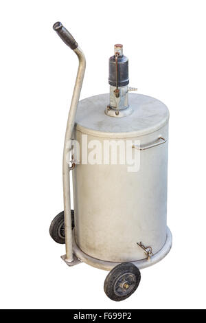 white fuel tank with wheel isolate on white background Stock Photo - Alamy