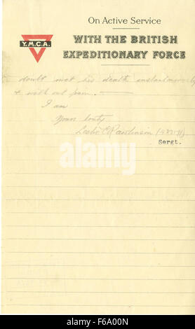 Wartime letter of condolence Stock Photo - Alamy