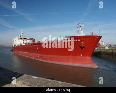 The Agios Nikolaos IV, a modern container ship, was built in 2010 and ...