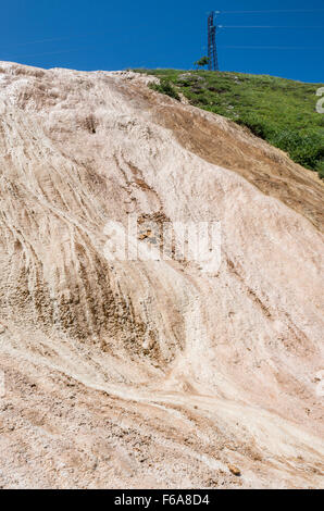 geological limestone form called Travertine on the way to Stepantsminda ...