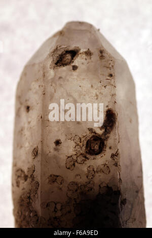 large dirty quartz crystal mineral sample with many facets Stock Photo ...