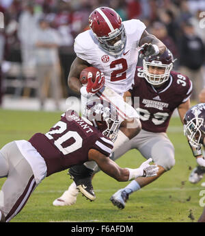 Mississippi State defensive back Brandon Bryant (20) celebrates his ...