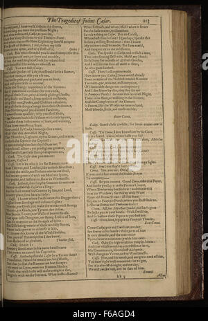 The First Folio edition of *The Tragedy of Julius Caesar*, printed in ...