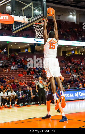 Clemson Tigers forward Donte Grantham (32) looks on from the bench ...