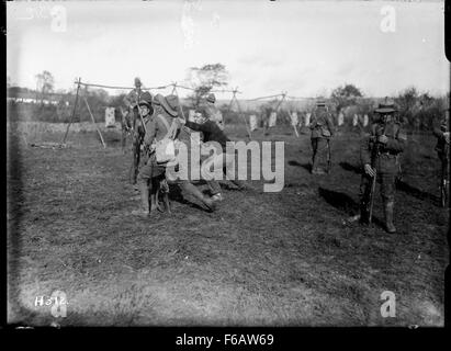Bayonet training for New Zealand troops during World War I, Soldiers of ...