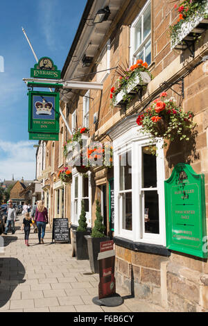 UK, England, Rutland, Uppingham, High Street East, Falcon Hotel ...