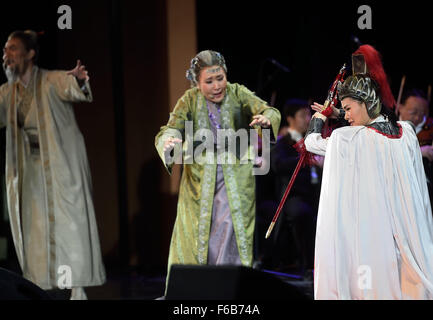 Lanzhou, China's Gansu Province. 15th Oct, 2016. Hot air balloons fly ...
