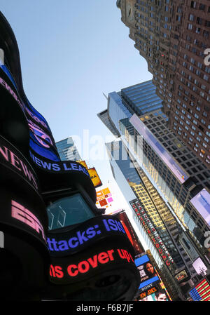 Times Square Advertising and Buildings with ABC Channel 7 Studios in ...