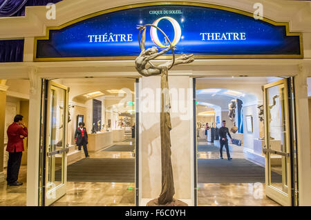The Theatre in the Bellagio Hotel, Las Vegas where the Cirque du Soleil ...