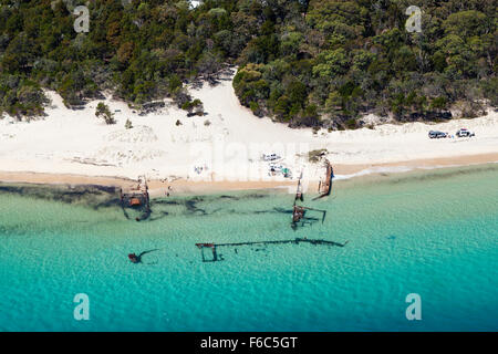 Wreck at Bulwer, Moreton Island, Brisbane, Australia Stock Photo - Alamy