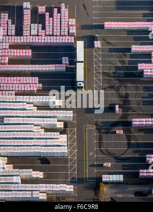 Rockwool factory, Rockwool logistics, stacked Rockwool products, rock ...