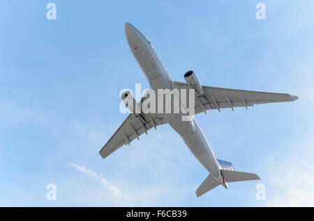 Bottom view. Aircraft -Airbus A330-243-, of -American Airlines- airline ...