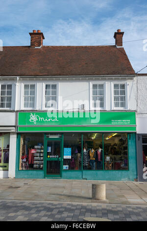 Shops in the Town centre of Letchworth Garden City, Hertfordshire Stock ...