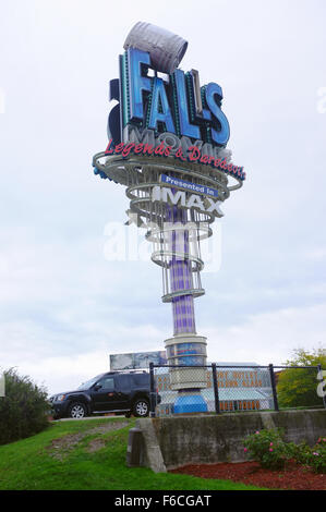 A giant sign outside the Niagara Falls IMAX theatre in Ontario, Canada ...