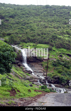 Waterfall bhaja village, malavali, pune, maharashtra, india, asia Stock ...