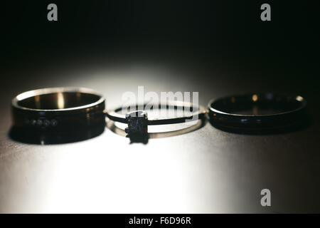 Three nice wedding rings Stock Photo - Alamy